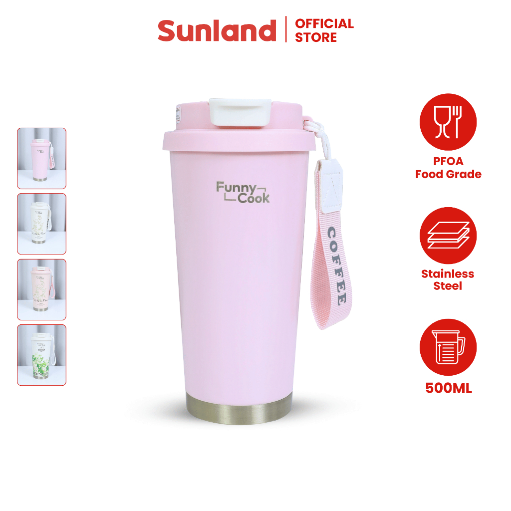 Jual SUNLAND Tumbler Funnycook Coffe Stainless Steel 316 Botol Minum Tahan Panas dan Dingin ...
