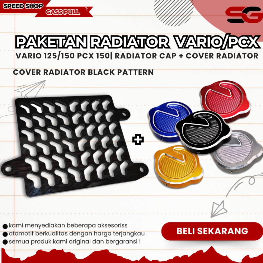 Jual PAKETAN RADIATOR VARIO 125/150 PCX 150 125 PENUTUP COVER RADIATOR ...