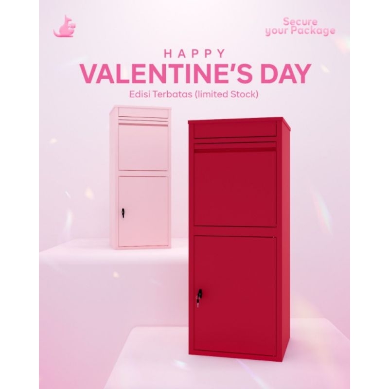 Jual Kotak Paket Kapao package box penyimpanan surat paket MERAH & PINK ...