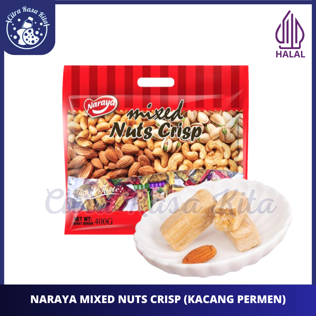 Jual Halal Naraya Mixed Nuts Crisp (Kacang Permen) 400gr | Shopee Indonesia