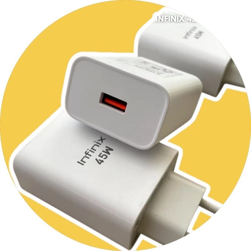 Jual adaptor infinix 45W , 33W fast charging Original (COD) | Shopee ...