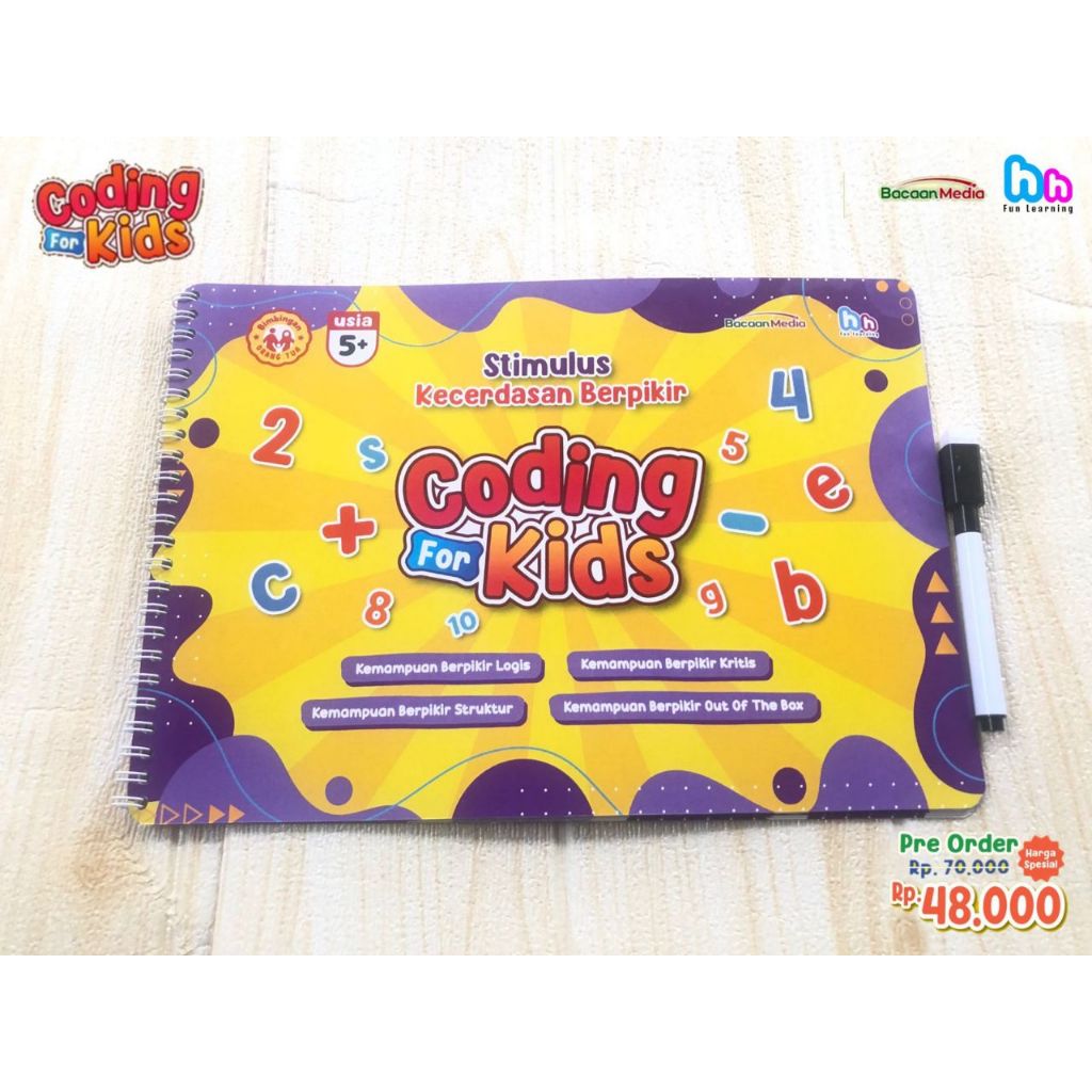 Jual CODING FOR KIDS / BUKU CODING ANAK / STIMULASI OTAK ANAK /KADO ...