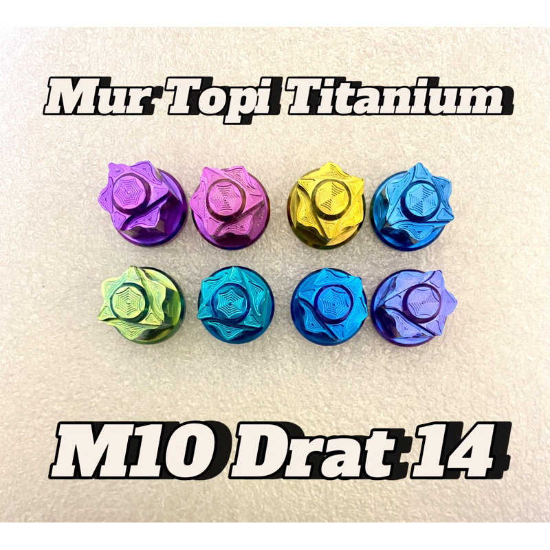 Jual Mur Titanium Topi M10 DRAT 14 mur Topi Close Dan mur Lubang ...