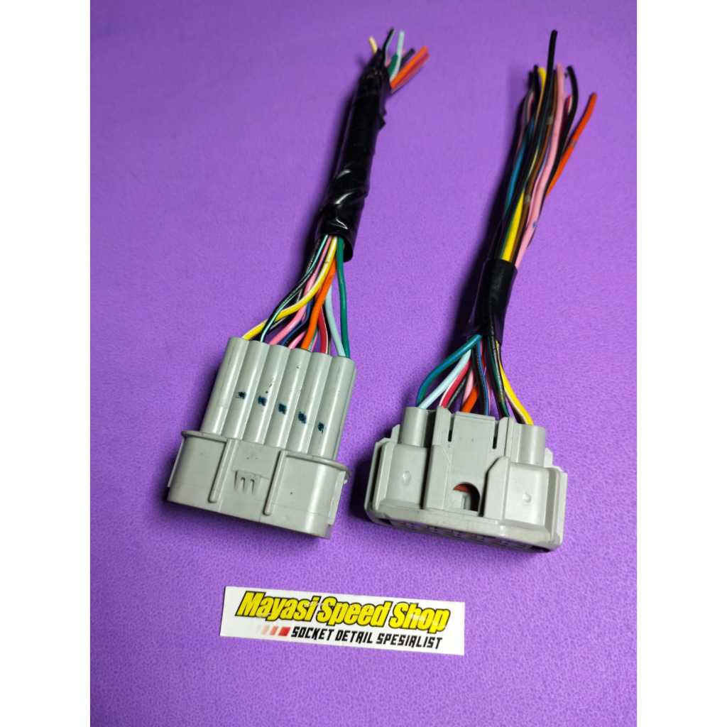 Jual Kabel soket sambungan connector pin 12 sepasang male dan female ...