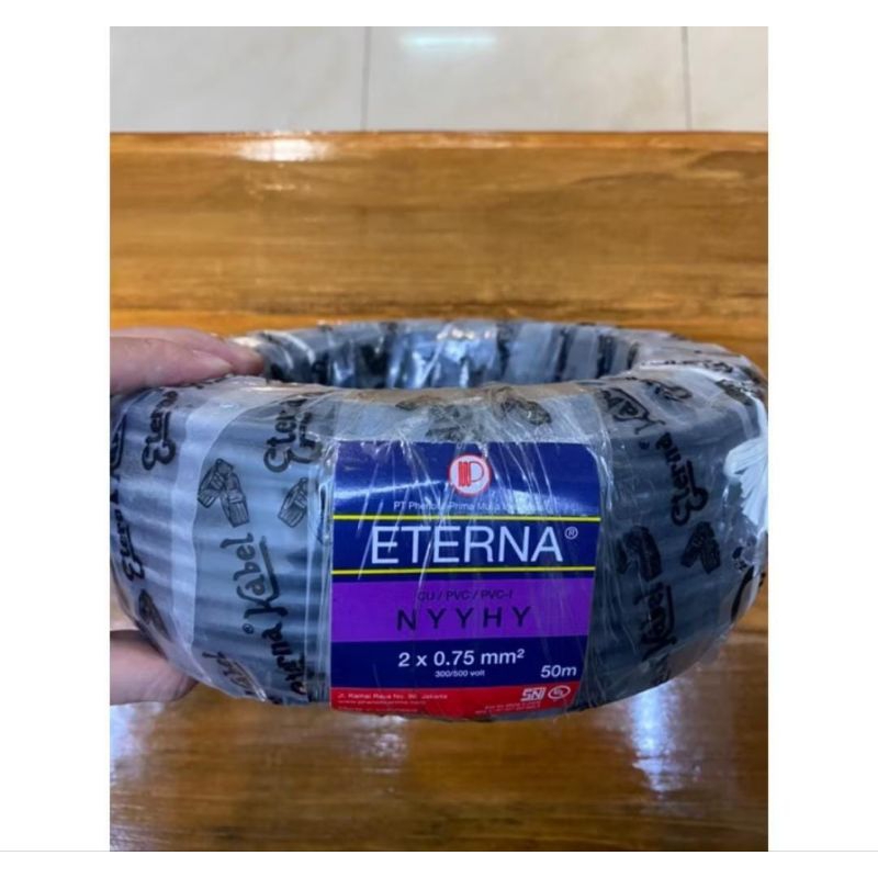 Jual Kabel Eterna NYYHY 2X0.75 NYYHY 2X0.75 Serabut hitam panjang 50 meter | Shopee Indonesia