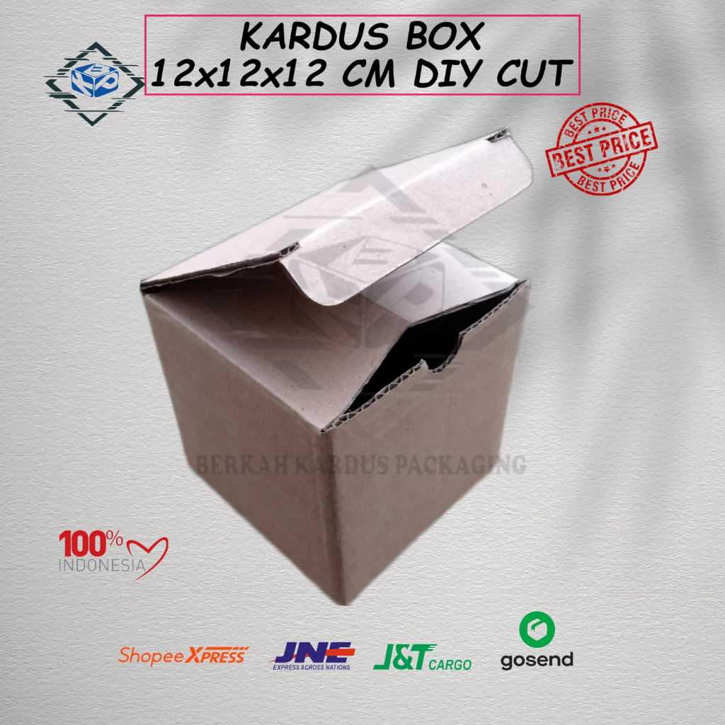 Jual Kardus box 12x12x12 cm model diy cut | Shopee Indonesia