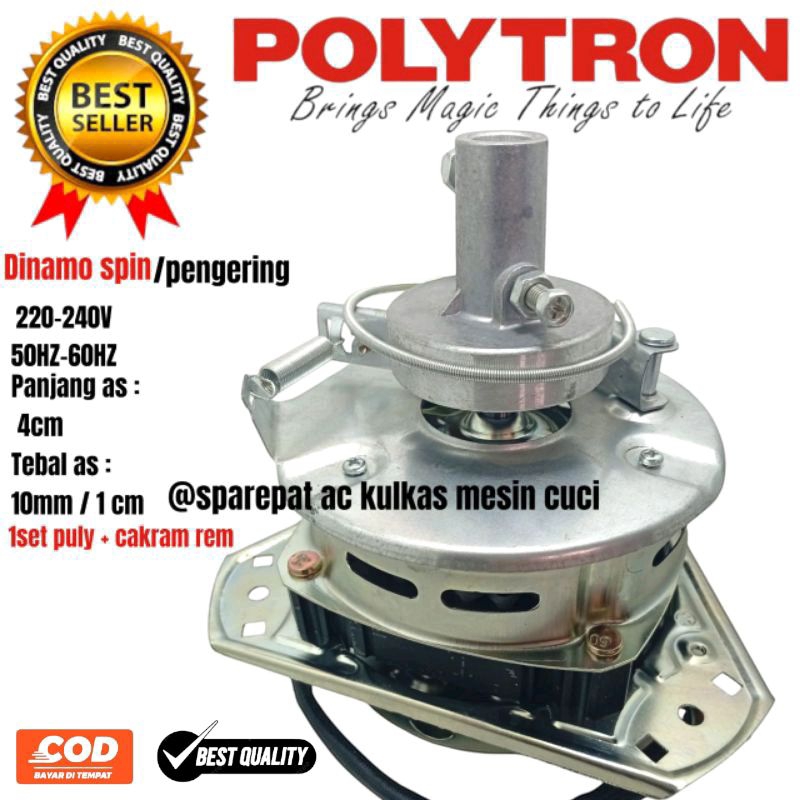 Jual Dinamo spin pengering mesin cuci Polytron 2 tabung PWM 8072 PWM 8368 PWM 8556 PWM 8567 PWM ...