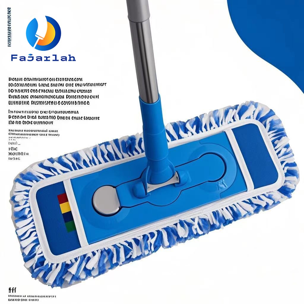 Jual FAJARLAH Microfiber Biru Lobby duster Full Flat Mop 1set Pel ...