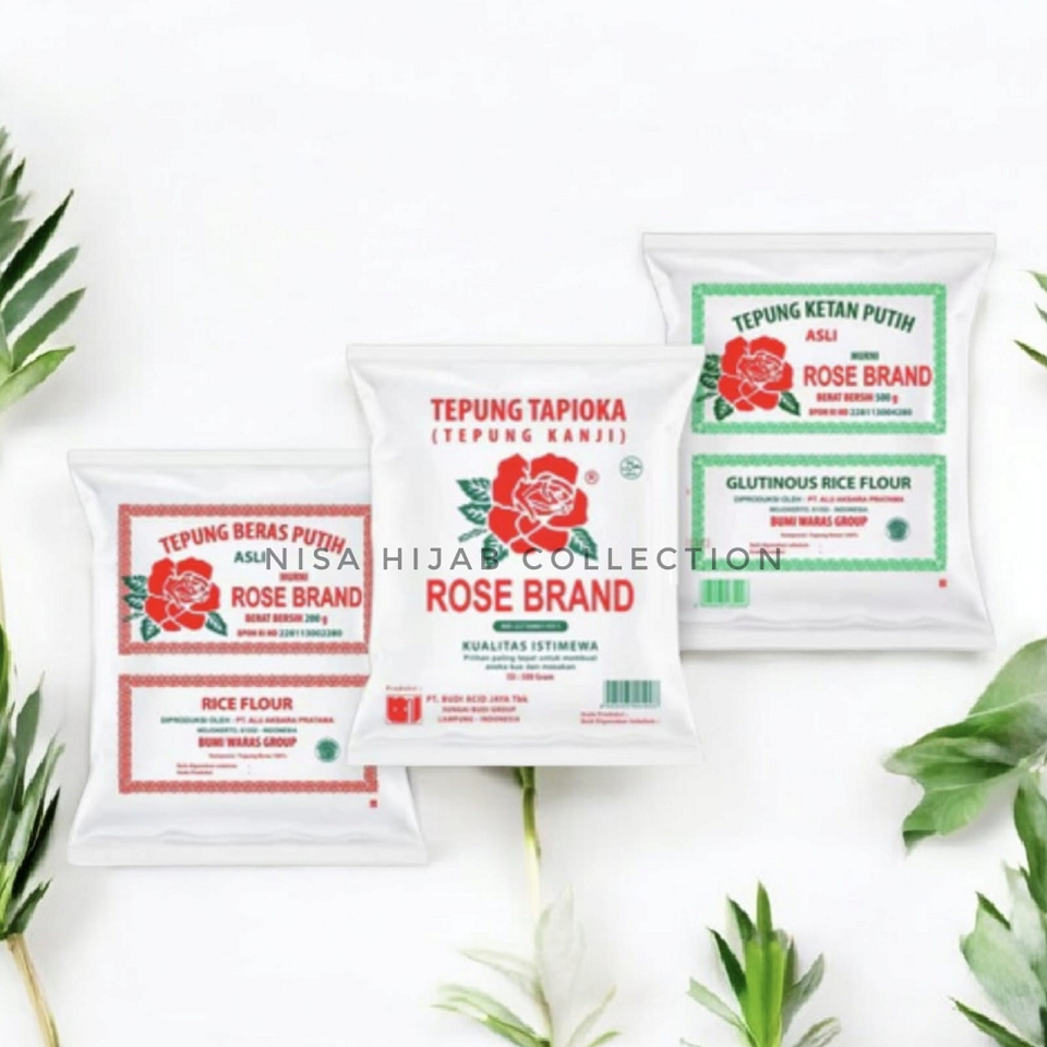 Jual 500g Tepung Rose Brand Tapioka Ketan Beras untuk roti dan bahan ...