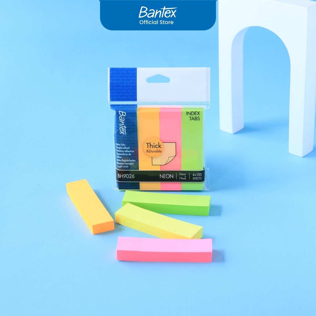 Jual Bantex Index Tabs Kertas Polos 4 Warna Tebal dan Tahan Lama BH9026 ...