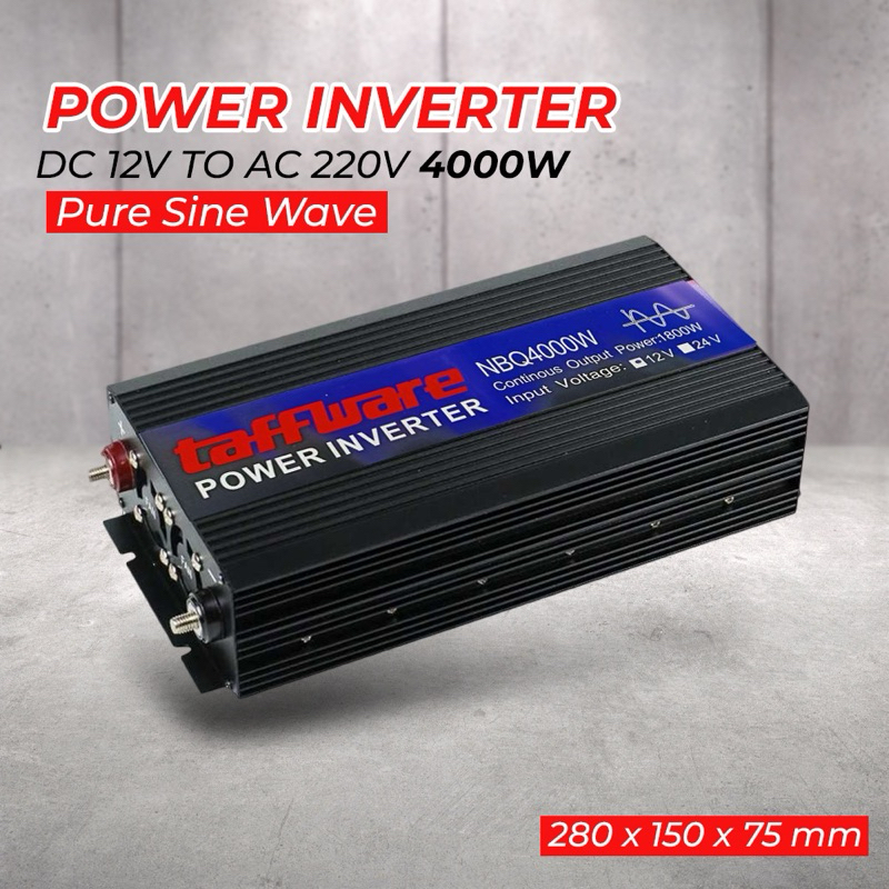 Jual Taffware Car Power Inverter PSW Pure Sine Wave DC 12V - 24 to ...