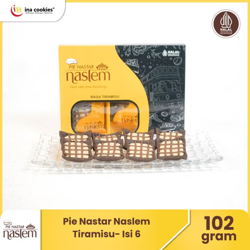 Jual INA COOKIES MALANG - Pie Nastar Naslem Tiramisu 6pcs Oleh-Oleh ...