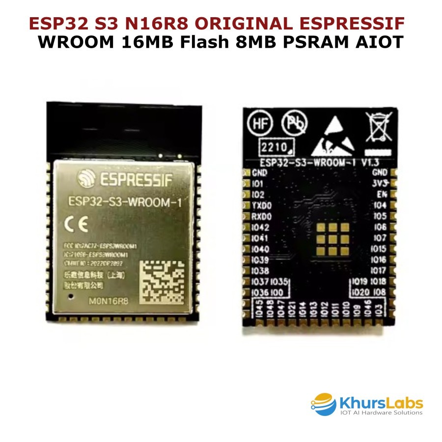 Jual ESP32 S3 N16R8 ORIGINAL ESPRESSIF Chip WROOM 16MB Flash 8MB PSRAM ESP32S3 AIOT | Shopee ...