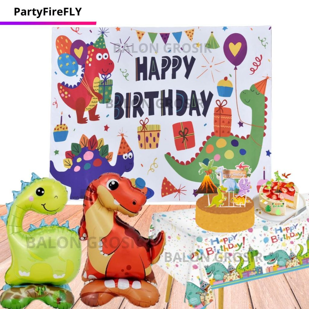 Jual 150*100 Cm Kain Latar Belakang Pesta Tema Dinosaurus untuk ...