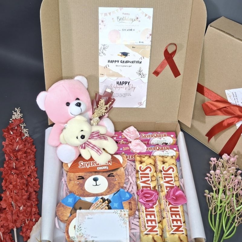 Jual Gift box ultah / hampers valentine coklat beruang / kado wisuda ...
