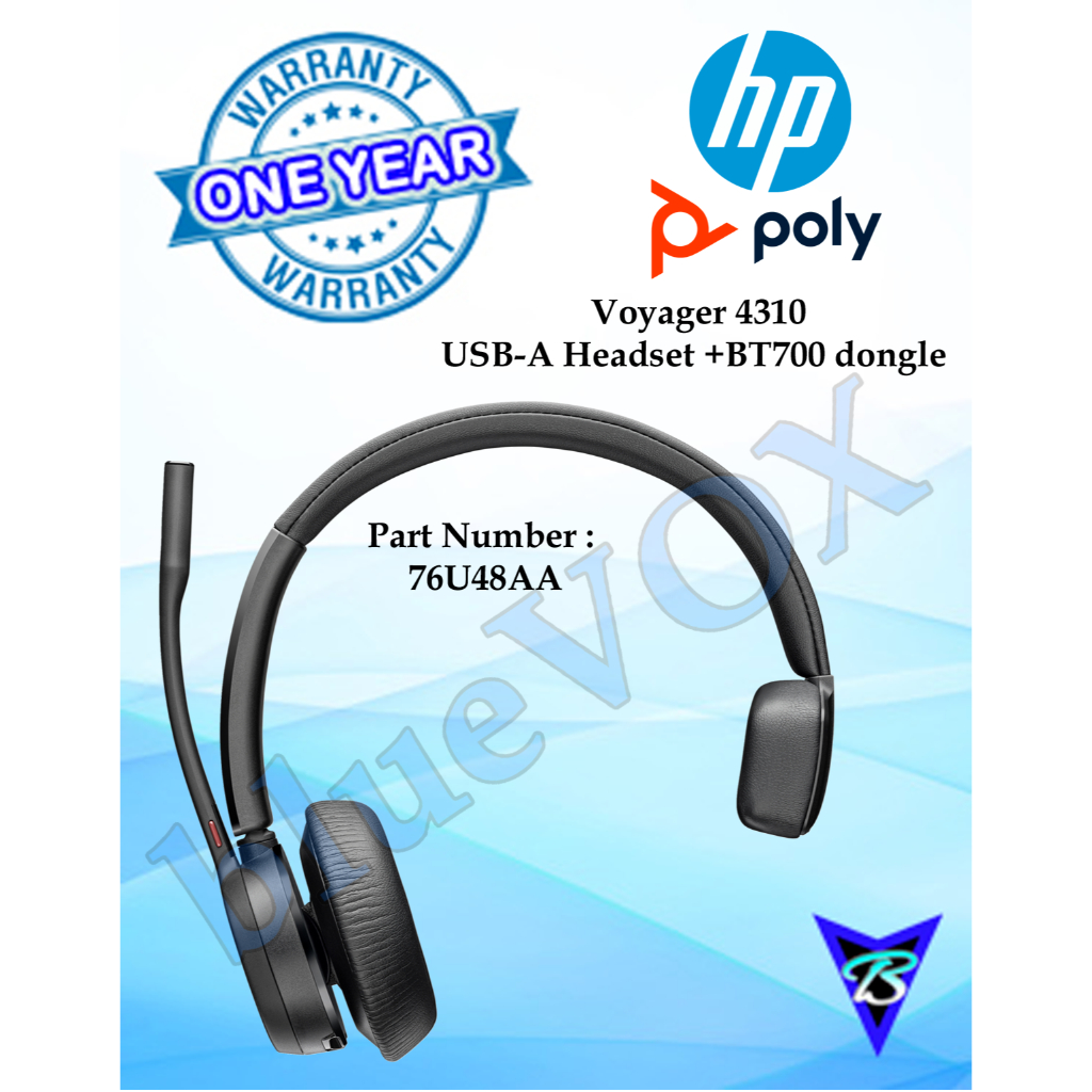 Jual Poly Voyager 4310 USB-A Headset +BT700 dongle | Shopee Indonesia