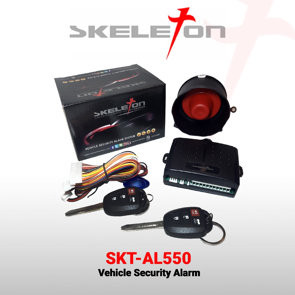 Jual Skeleton Alarm Mobil Universal Car Alarm System SKT-AL550 | Shopee ...