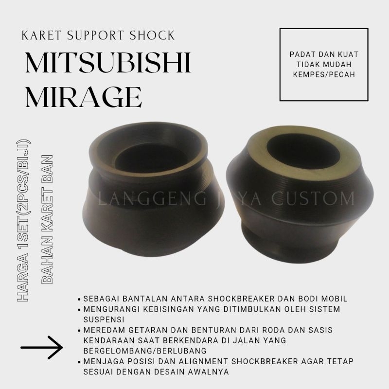 Jual Karet Support Shock Shockbreaker Depan Mirage 1Set(2Pcs/Biji ...