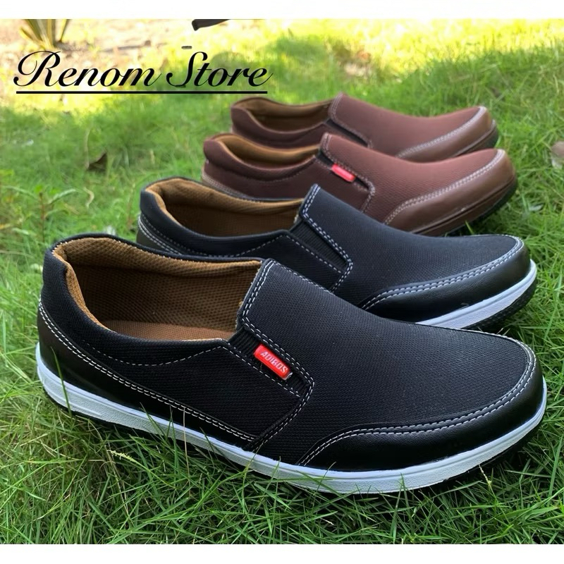 Jual Sepatu Pria Kasual Sepatu Slip On Pria Sepatu Santai Kerja Kantor ...