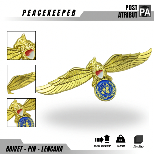 Jual BREVET PEACEKEEPER NEW GOLD LUXURY/BREVET PBB/ BREVET TNI/ BREVET ...