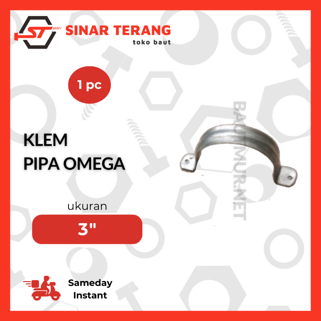 Jual Klem Pipa 3" inch | Pipe Clamp/Klem Omega | Shopee Indonesia