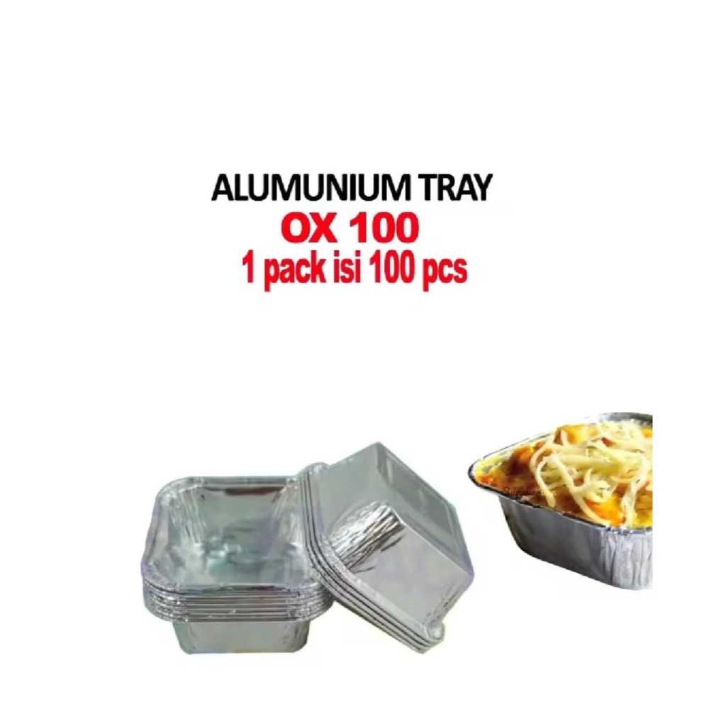 Jual Almunium Foil Tray cup OX 100,250 1 pack isi 100 pcs OX 1400 ISI 50pcs/lasagna macaroni ...