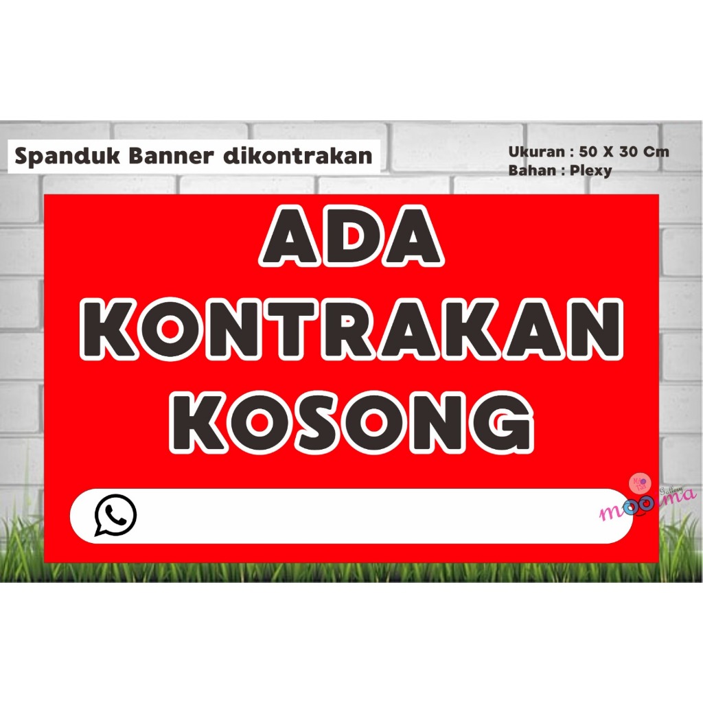 Jual Spanduk banner ada kontrakan kosong 50x30cm | Shopee Indonesia