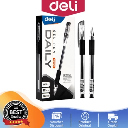 Jual Deli Office Gel Pen / Pulpen Gel 0.5mm Nyaman Digenggam E6600S ...