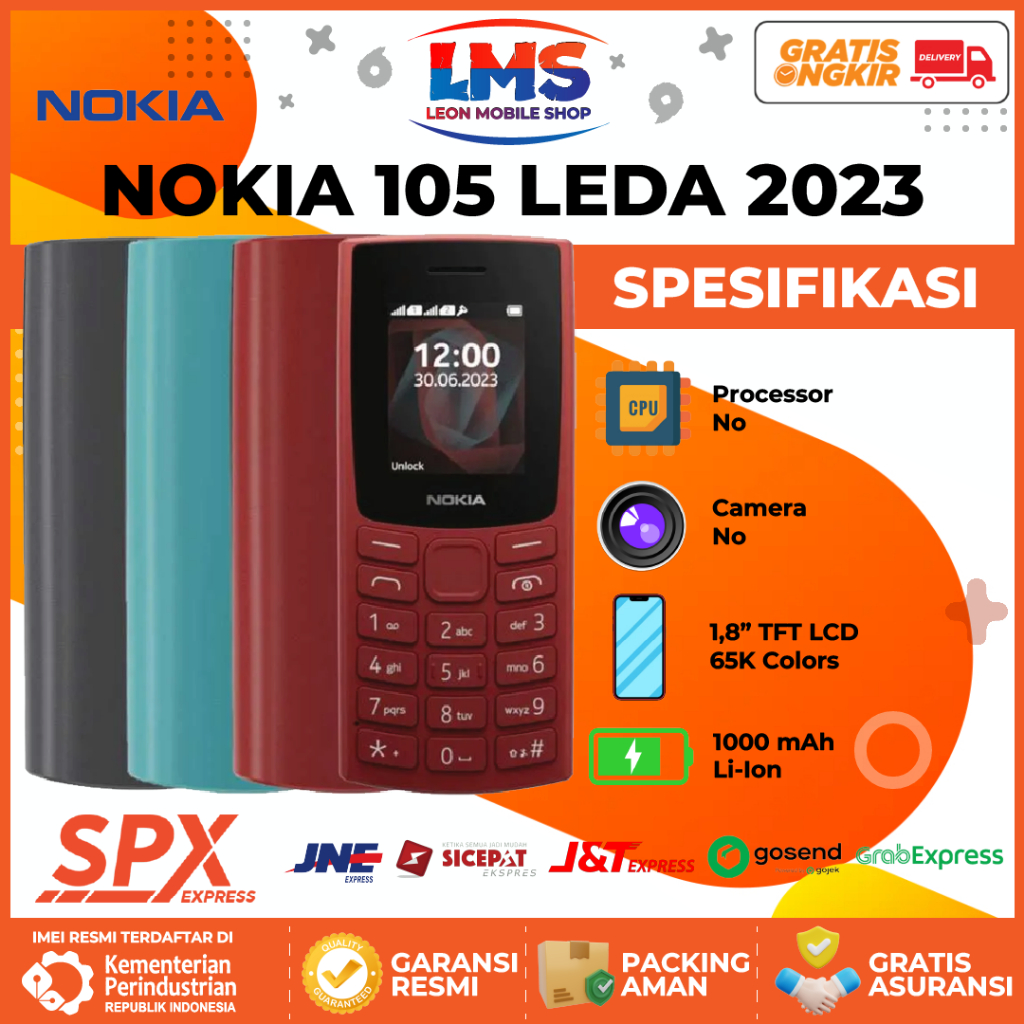 Jual Nokia 105 Leda - Garansi Resmi 1 Tahun | Shopee Indonesia