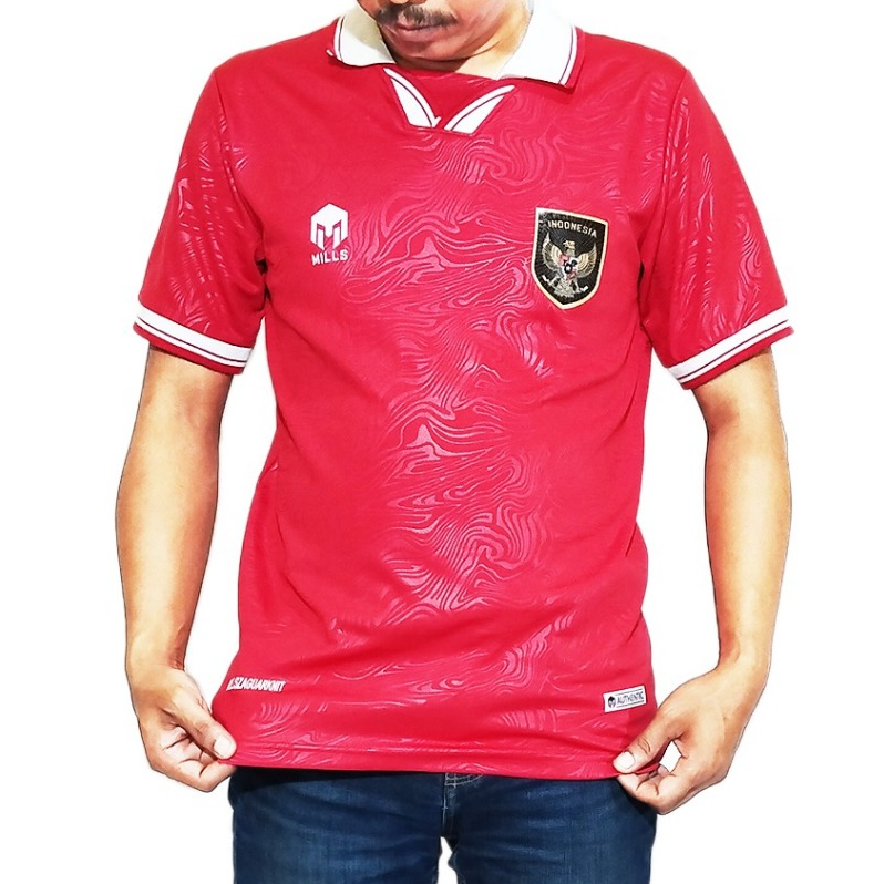 Jual Jersey Kaos Bola Timnas Indonesia Mills Unisex Merah | Shopee ...