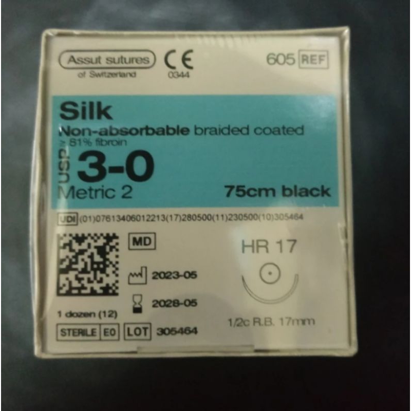 Jual Benang silk 3/0 HR17 (non absorbable) | Shopee Indonesia