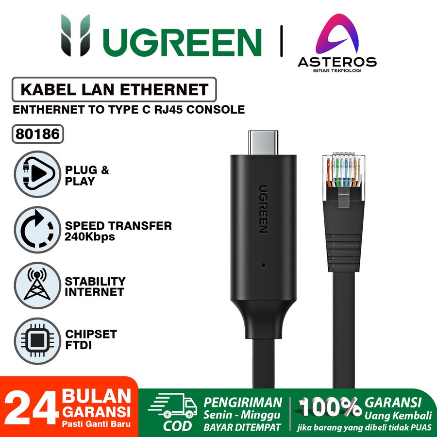 Jual Ugreen Kabel USB C to RJ45 Console Flat Cable - Ugreen 80186 50773 ...
