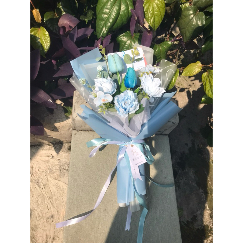 Jual Buket Bunga Peony Tulip Lily | Mix Flower Combination Bouquet ...