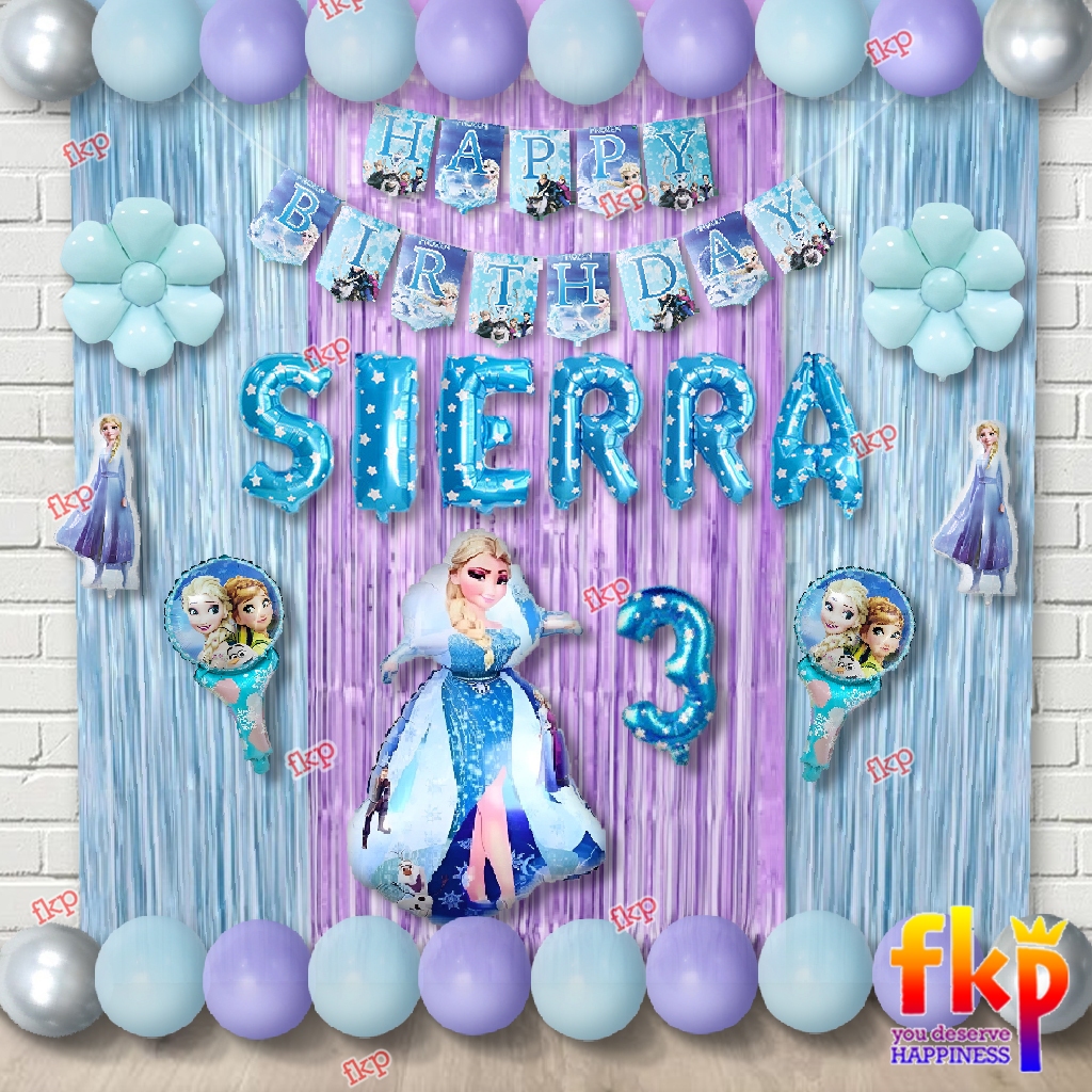 Jual Fun Kids Party Set Dekorasi Frozen / balon Frozen / Balon ulang ...
