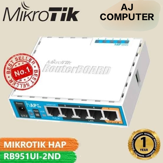 Jual Mikrotik Router RB951Ui-2nD (hAP) / RB 951Ui-2nD (hAP), RB951ui ...