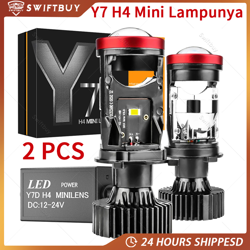 Jual 2PCS Lampu Led Mobil Dan Motor H4 Mini Projector Projie Y7D Y13 Y14 Y15 Super Bright 100 ...