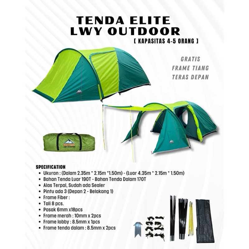 Jual Tenda Elite LWY outdoor Tenda Camping / Tenda Ley Elite / Tenda ...