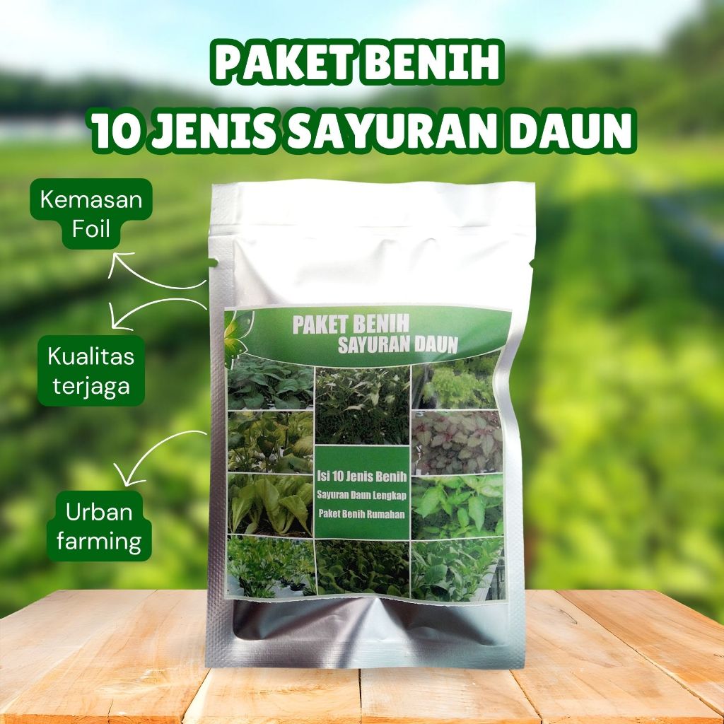 Jual Paket Benih Bibit Sayuran Daun Lengkap 10 Jenis Benih Sayuran ...