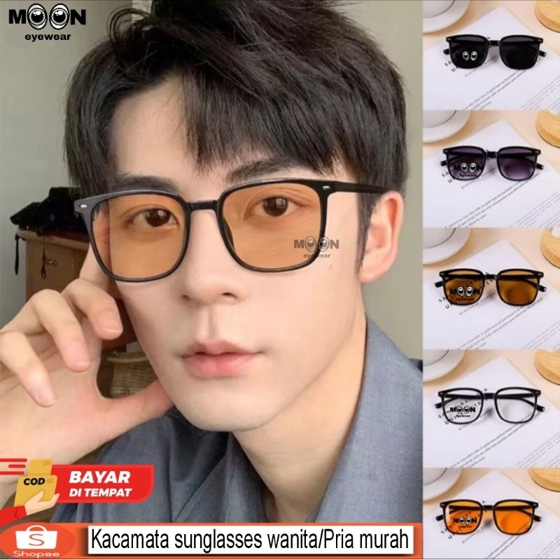 Jual (MURAH)Kacamata Sunglasses Pria/Wanita Kotak KUBO,Kacamata Anti UV Sinar matahari ...