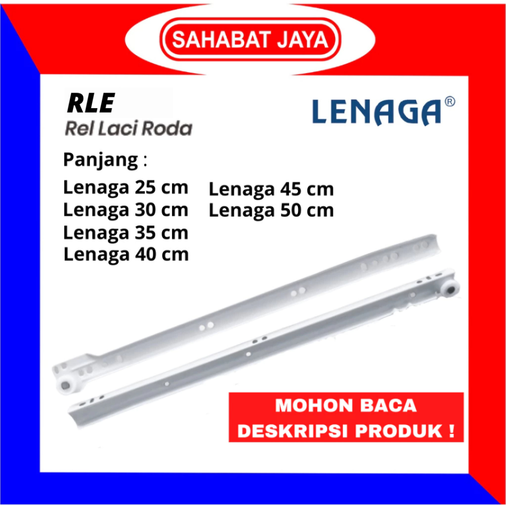 Jual Rel Laci Roda Furniture Drawer Slide LENAGA HUBEN Cream Putih ...