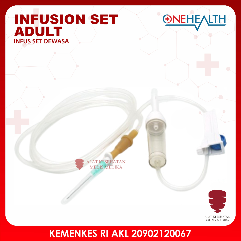 Jual Infusion Set Adult OneHealth Alat Selang Disposable Infus Set ...