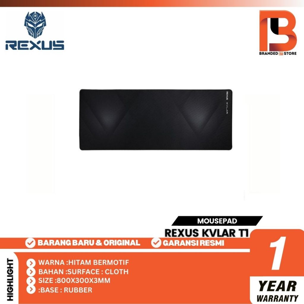 Jual Rexus Mouse Pad Gaming KVLAR T1 Lebar 80 x 30 x 0,3cm Hitam ...