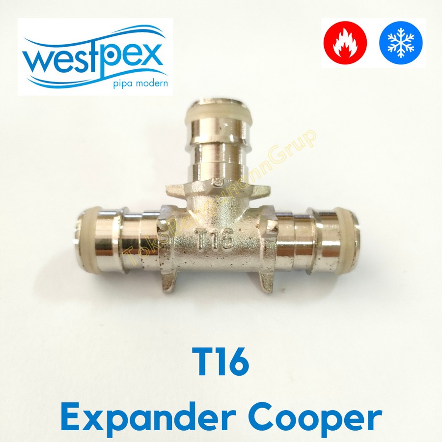 Jual Tee Sambung WESTPEX T / Fitting Pipa PEX Expander Cooper T ...