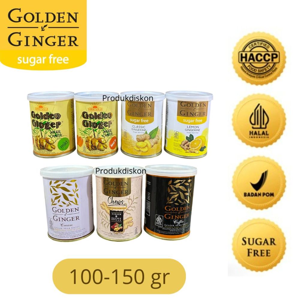Jual GOLDEN GINGER Permen Jahe 100 - 150gr Makanan | Shopee Indonesia