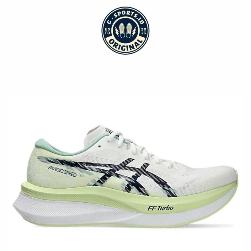 Jual Sepatu Lari Pria Asics Magic Speed 4 White/Blue Expanse ORIGINAL ...