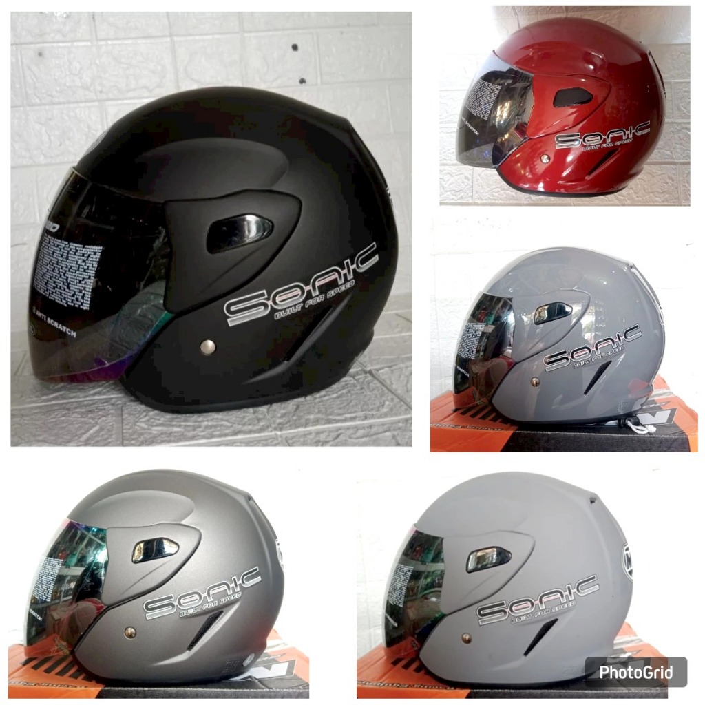 Jual HELM MAZ SONIC SOLID//HELM SNI DEWASA//HELM MURAH MAZ | Shopee ...