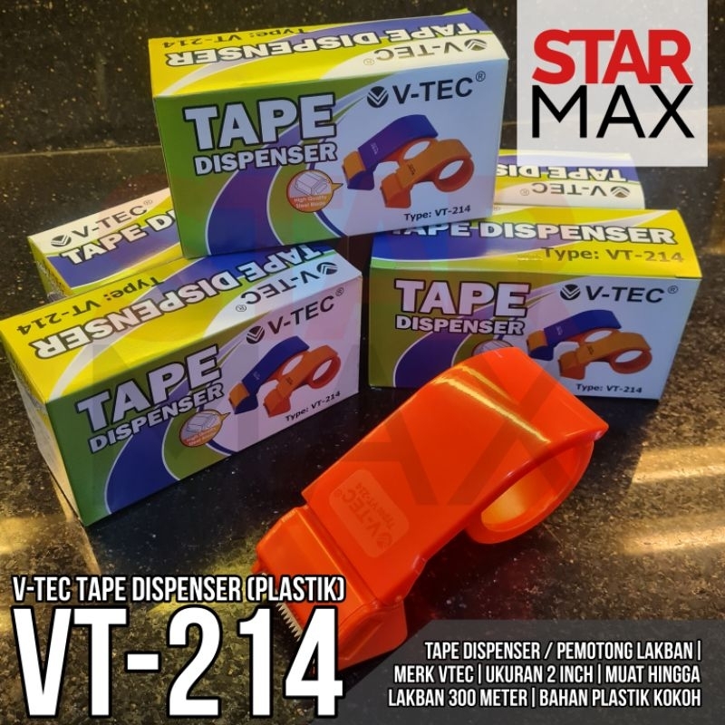 Jual V-TEC Tape Dispenser / Pemotong Lakban VT-214 | per pcs | Shopee ...