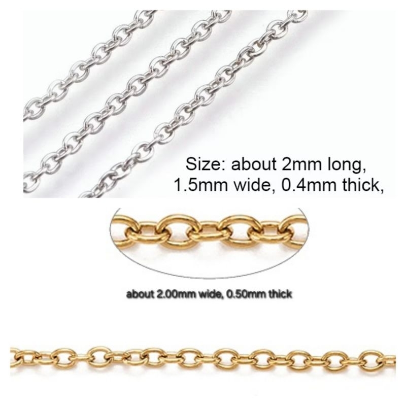 Jual 304 Stainless steel chain gold plated | rantai stainless steel ...