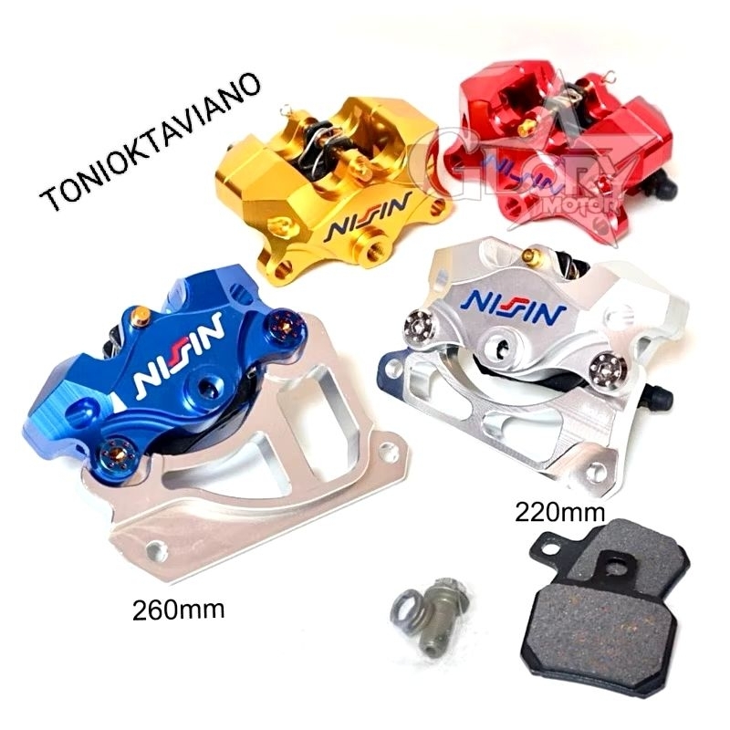 Jual Kaliper 2 piston plus breket dan baut motor beat vario Scoopy Honda kaliper 2p plus breket ...