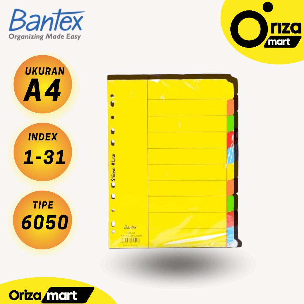 Jual Bantex Cardboard Divider & Indexes A4 ( 10 pages) 6050-00 ...
